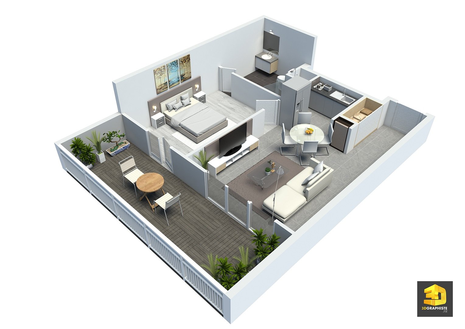 Plan De Vente Appartement T2 Résidence Point Dorgue 3dgraphiste Fr