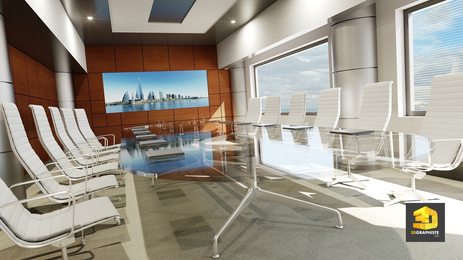 Design d’intérieur d’une salle de réunion en Infographie 3D ...